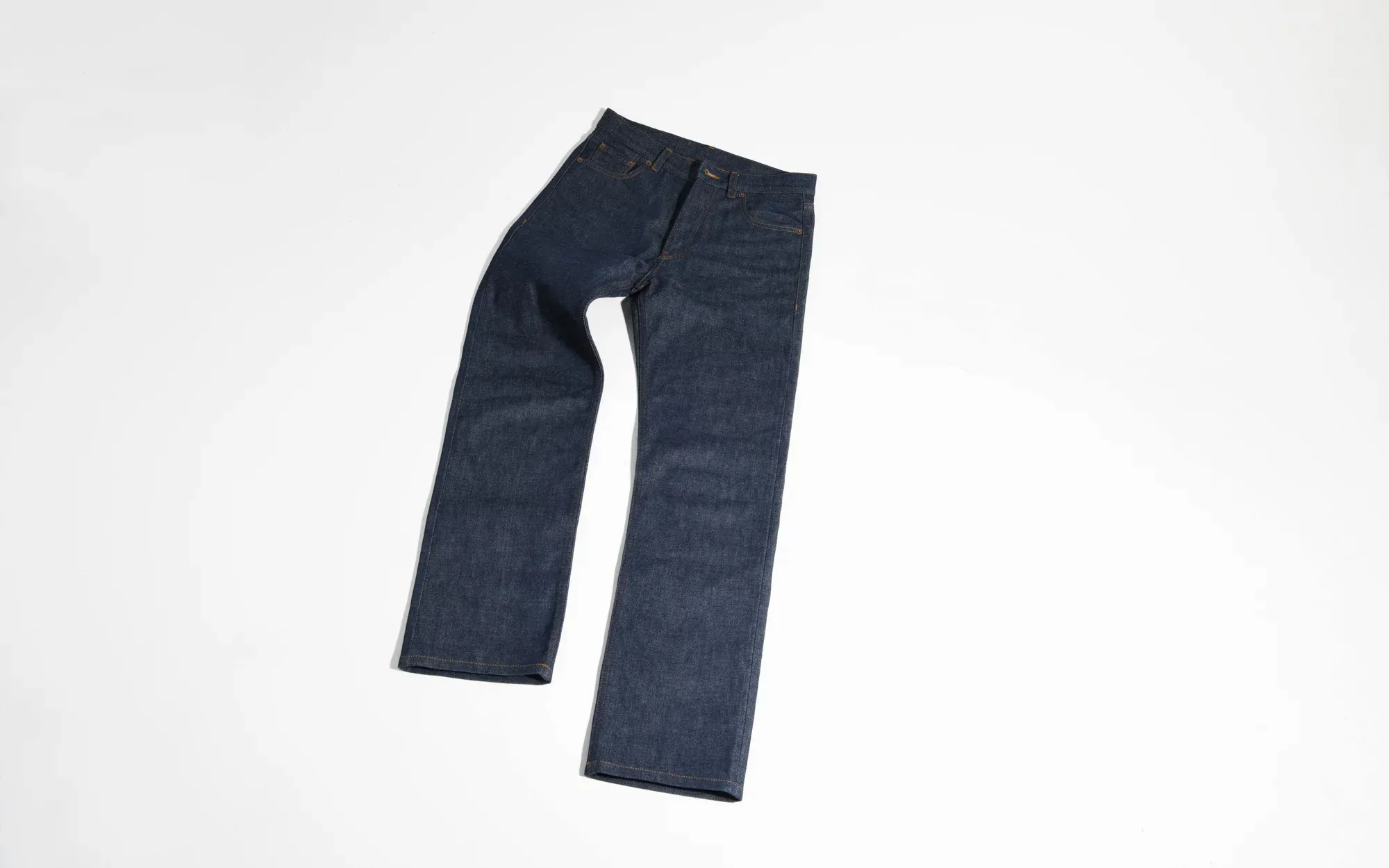 [HUSBANDS PARIS] STRAIGHT HIGH-WAISTED JEANS IN SELVEDGE DENIM - RAW ...